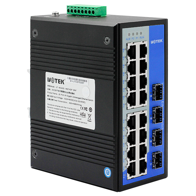UOTEK UT-60020G 20-Port Full Gigabit Unmanaged Ethernet Switch – UOTEK ...